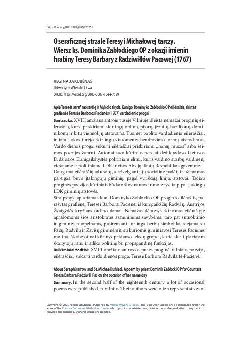 (PDF) About Seraph’s arrow and St. Michael’s shield. A poem by priest ...