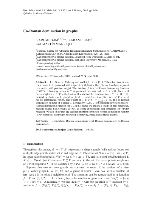 Pdf Total Roman Domination In The Lexicographic Product Of Graphs Nicolas Campanelli 