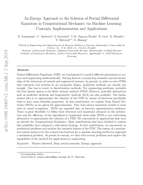 Pdf An Energy Approach To The Solution Of Partial Differential