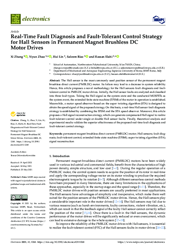 (PDF) Real-Time Fault Diagnosis and Fault-Tolerant Control Strategy for Hall Sensors in ...