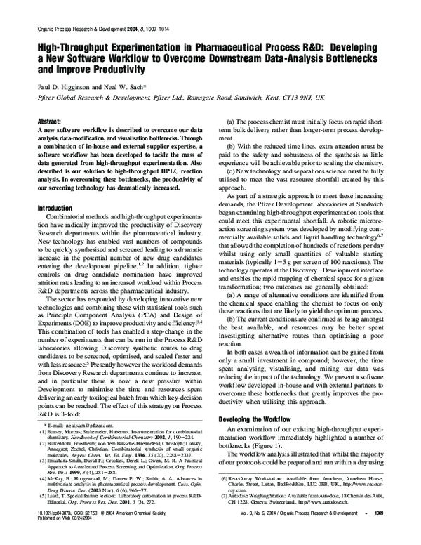 (PDF) High-Throughput Experimentation in Pharmaceutical Process R&D ...