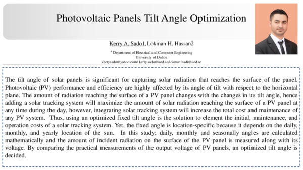 (PDF) Photovoltaic panels tilt angle optimization