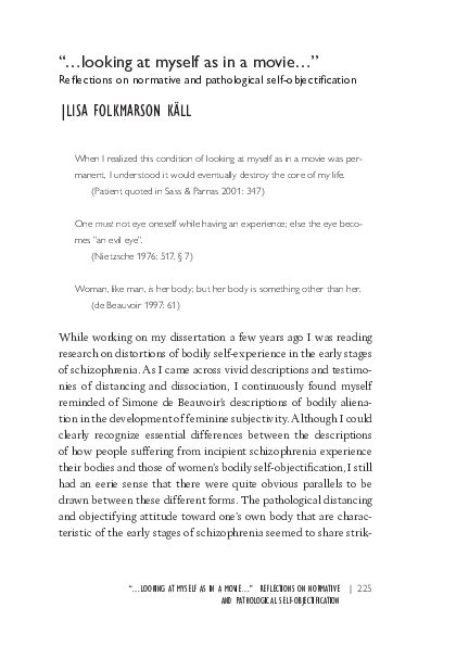 (PDF) …looking at myself as in a movie…" : Reflections on normative and ...
