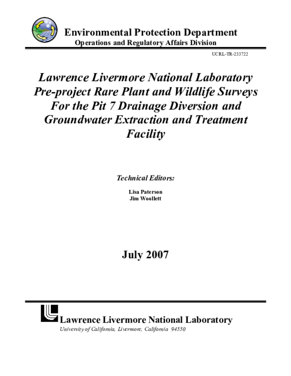 (PDF) LAWRENCE LIVERMORE NATIONAL LABORATORY Preprint UCRL-JC-117113