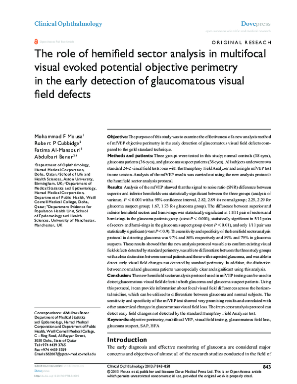 (PDF) The role of hemifield sector analysis in multifocal visual evoked potential objective ...