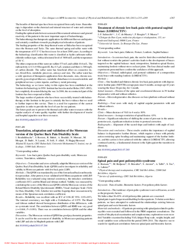 (PDF) Translation, adaptation and validation of the Moroccan version of ...