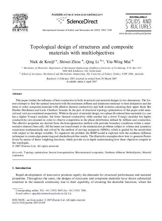 (PDF) Topological design of structures and composite materials with ...