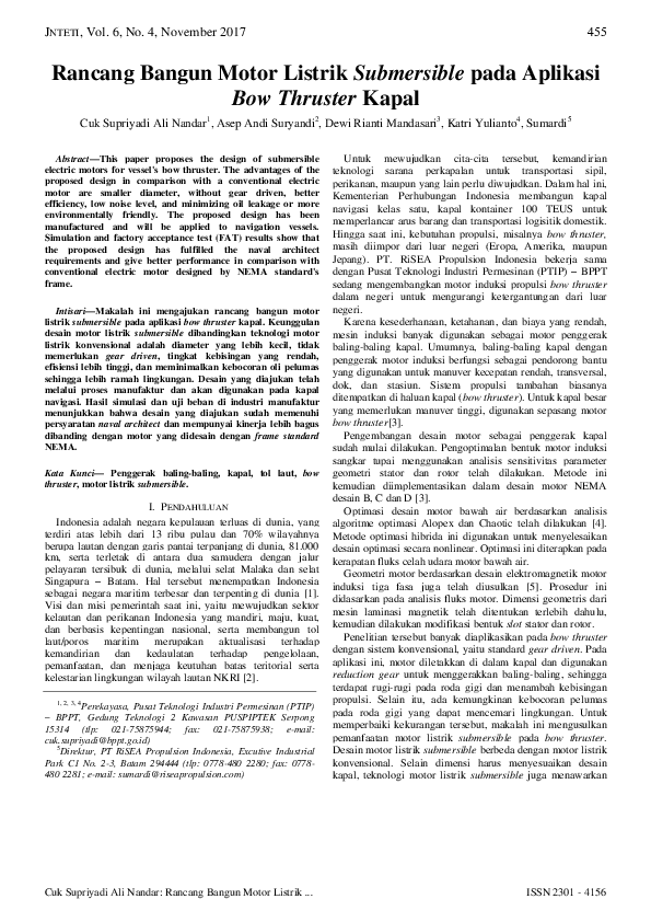 (PDF) Rancang Bangun Motor Listrik Submersible pada Aplikasi Bow ...