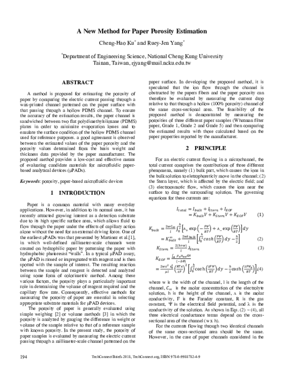 (PDF) A new Method for Paper Porosity Estimation | Ruey-Jen Yang ...