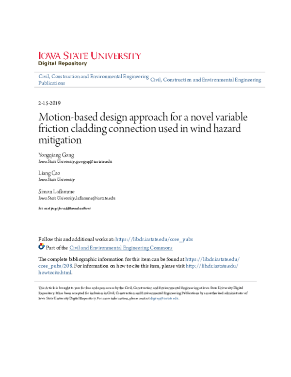 (PDF) Motion-based design approach for a novel variable friction ...