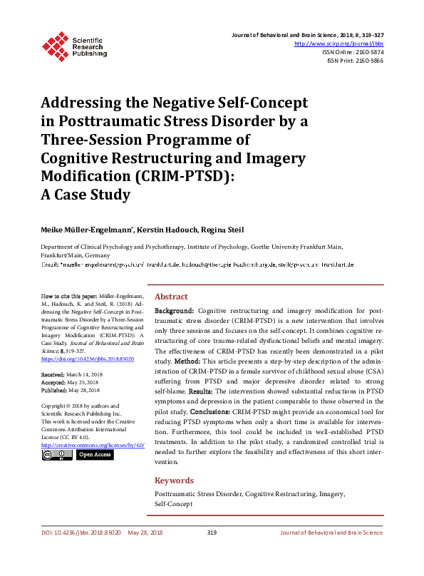 (PDF) Addressing the Negative Self-Concept in Posttraumatic Stress ...