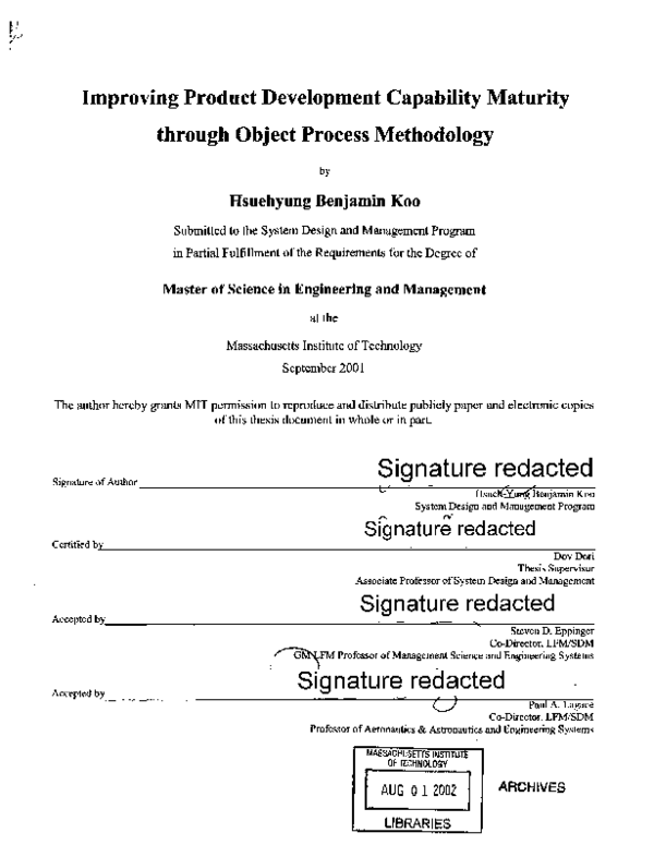 (PDF) Improving Product Development Capability Maturity through Object Process Methodology