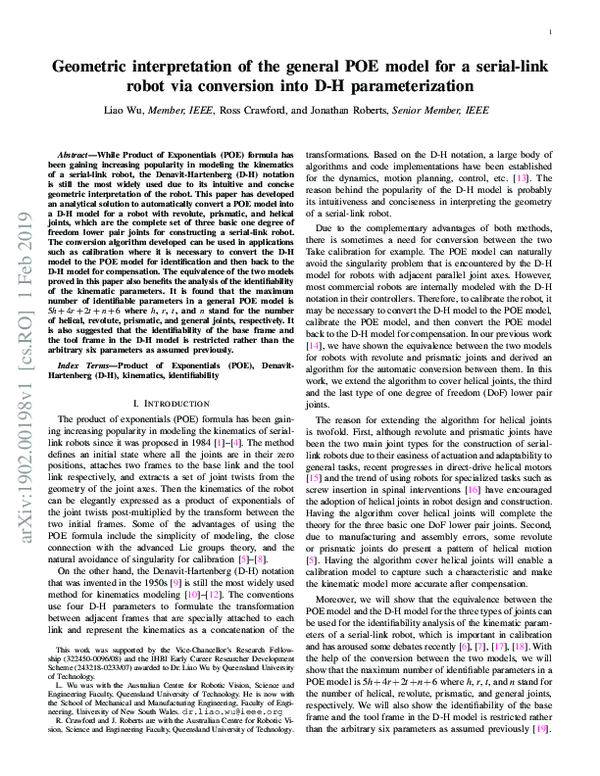 (PDF) Geometric interpretation of the general POE model for a serial ...