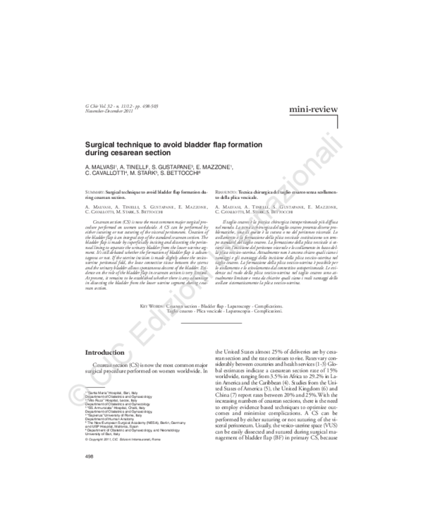 (PDF) Surgical technique to avoid bladder flap formation during ...