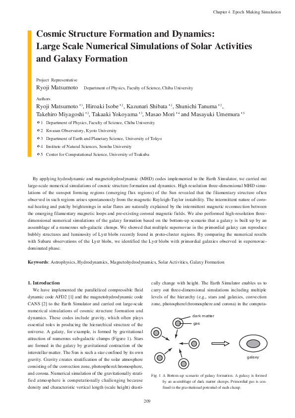 (PDF) Cosmic Structure Formation and Dynamics : Large Scale Numerical ...