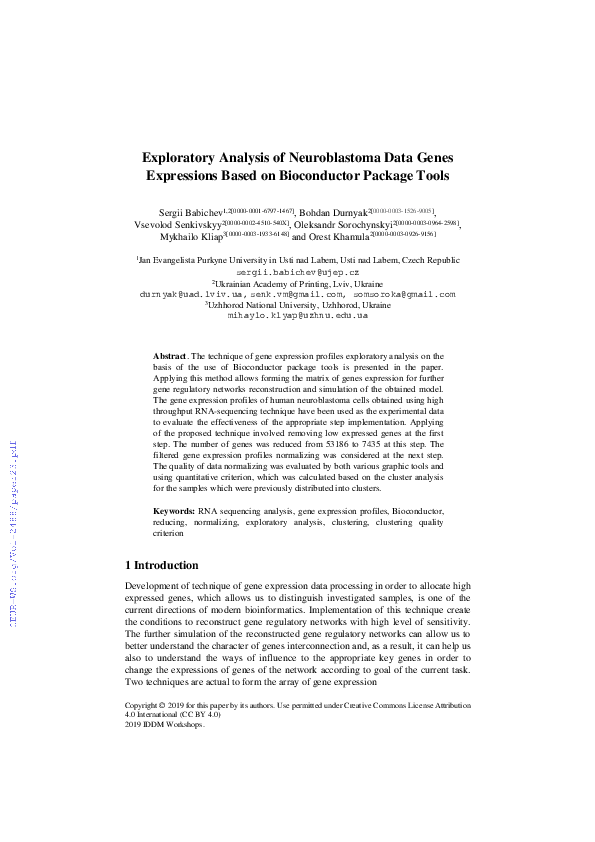 (PDF) Neuroblastoma Gene Expression Analysis Using Bioconductor