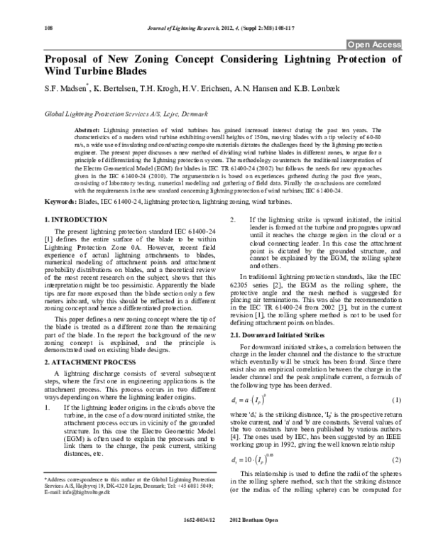 (PDF) Proposal of New Zoning Concept Considering Lightning Protection ...
