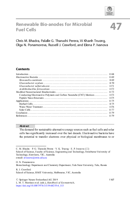 (PDF) Renewable Bio-anodes for Microbial Fuel Cells