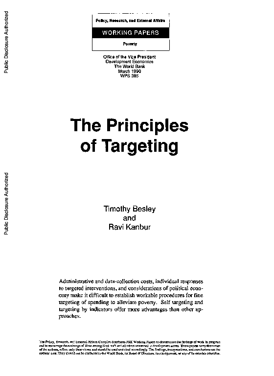 (PDF) The principles of targeting