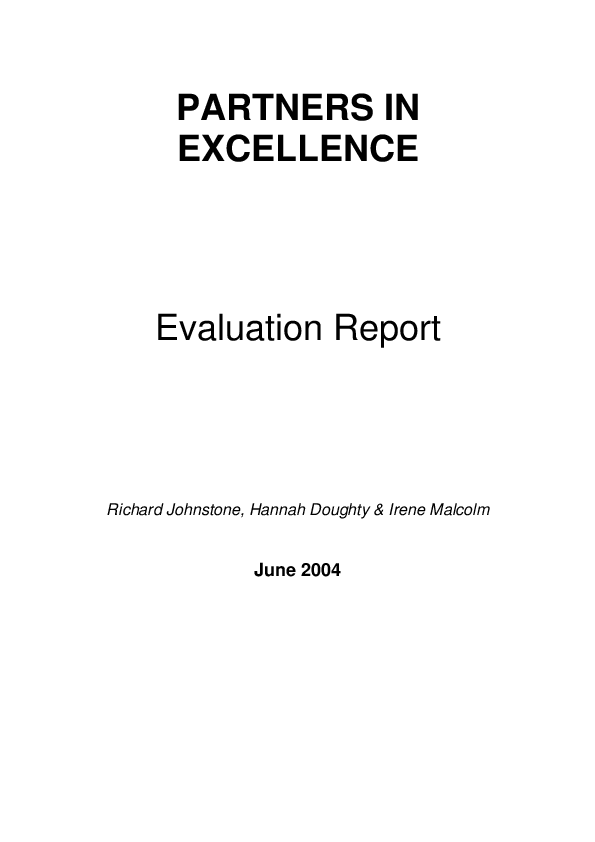 (PDF) Partners in Excellence : Evaluation Report