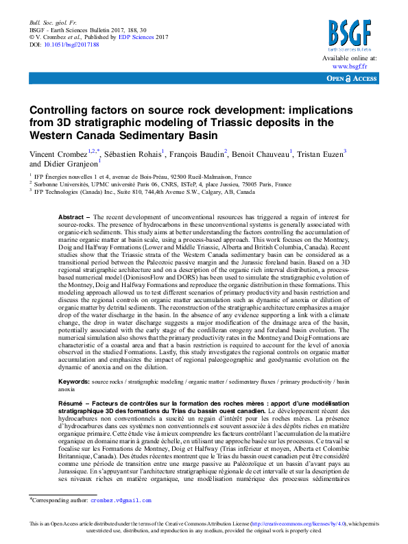 (PDF) Controlling factors on source rock development: implications from ...