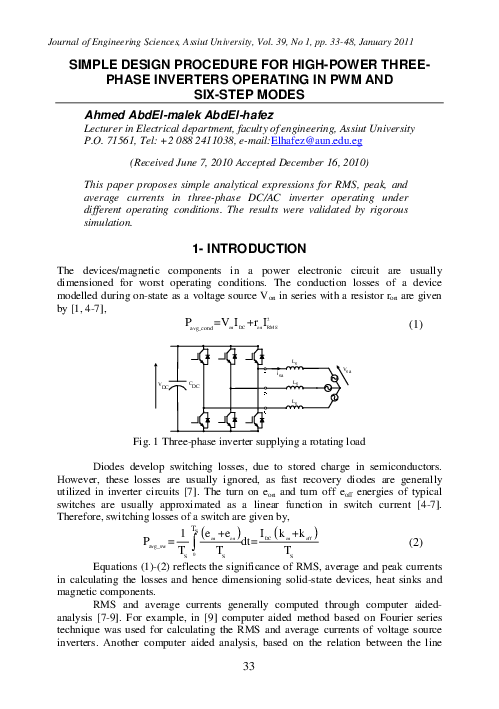 (PDF) Simple design procedure for high-power three-phase inverters ...