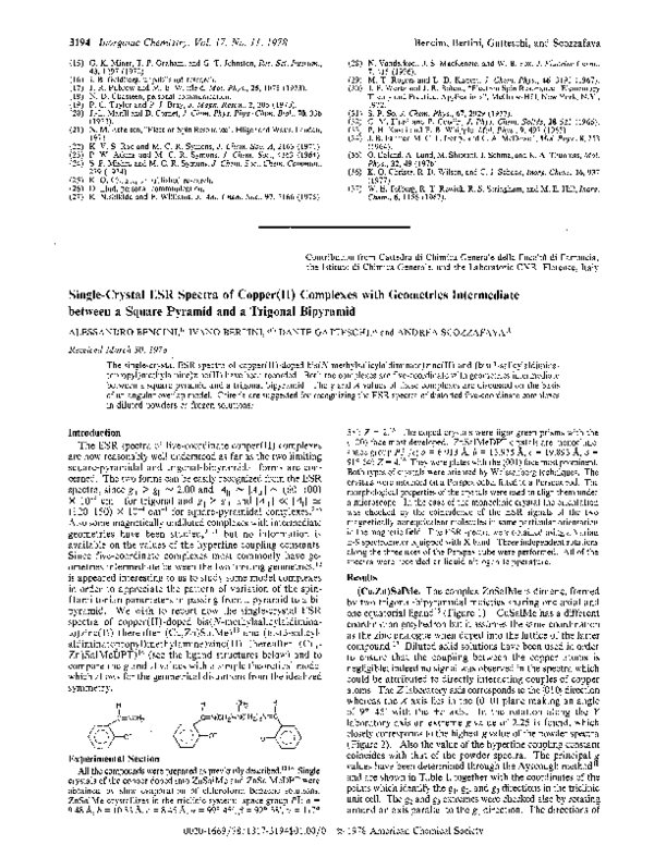 (PDF) Single-crystal ESR spectra of copper(II) complexes with ...