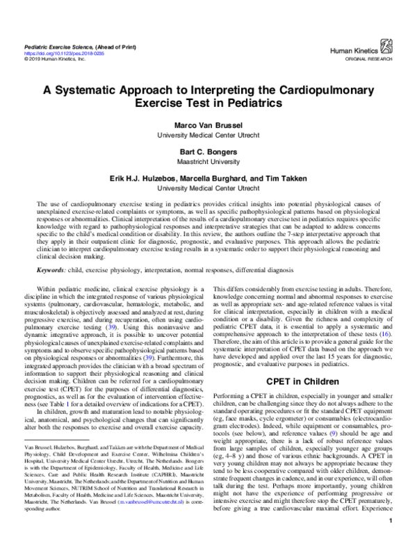 (PDF) A Systematic Approach to Interpreting the Cardiopulmonary ...