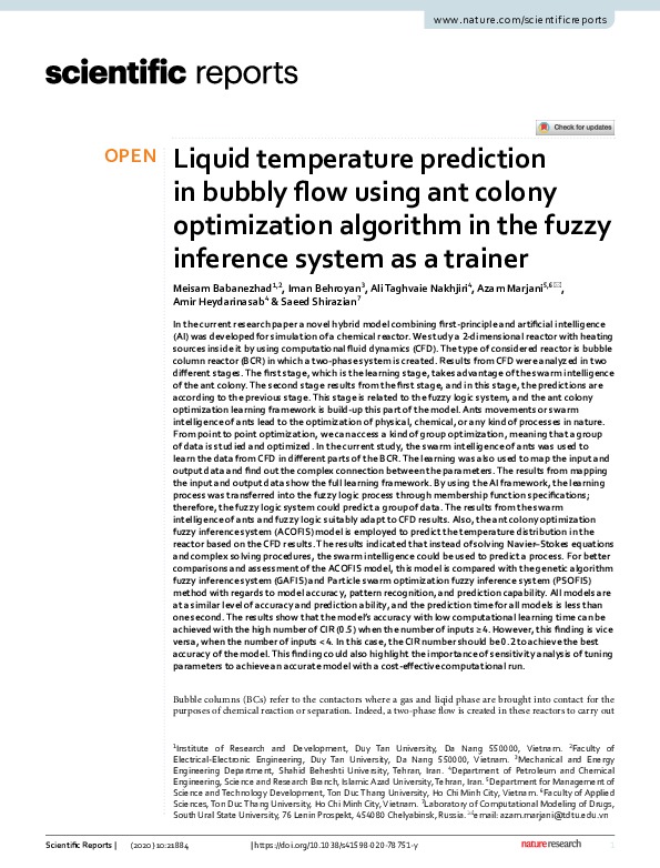 (PDF) Liquid temperature prediction in bubbly flow using ant colony optimization algorithm in ...