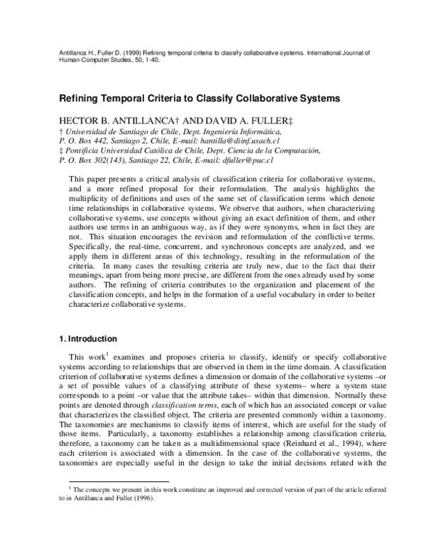 (PDF) Refining temporal criteria to classify collaborative systems | Hector Antillanca ...
