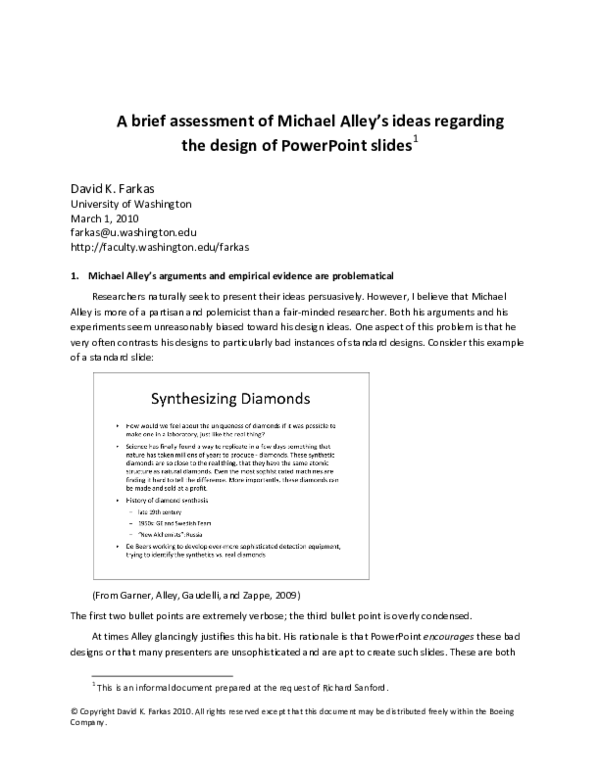 (PDF) A brief assessment of Michael Alley's ideas regarding the design ...