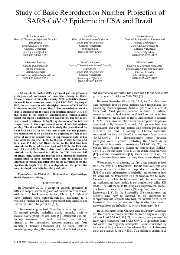 (PDF) Study of Basic Reproduction Number Projection of SARS-CoV-2 ...