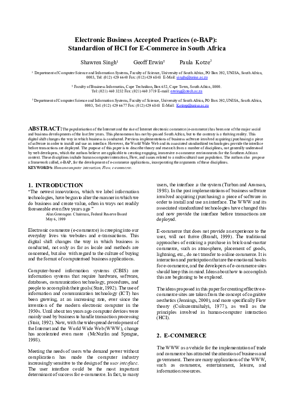 (PDF) Electronic Business Accepted Practices ( e-BAP ) : Standardion of ...