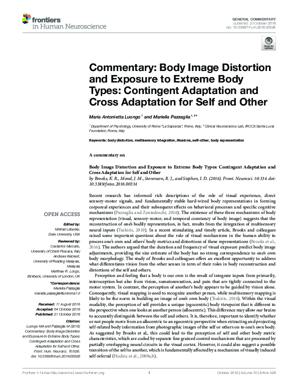 (PDF) Commentary: Body Image Distortion and Exposure to Extreme Body ...