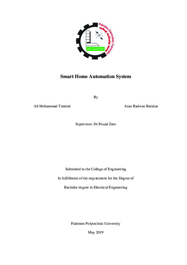 (PDF) Smart Home Automation System