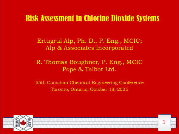 (PDF) Risk Assessment for Chlorine Dioxide Systems