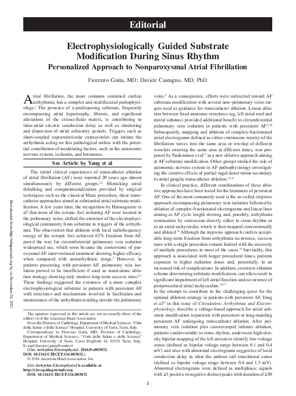 (PDF) Electrophysiologically Guided Substrate Modification During Sinus ...