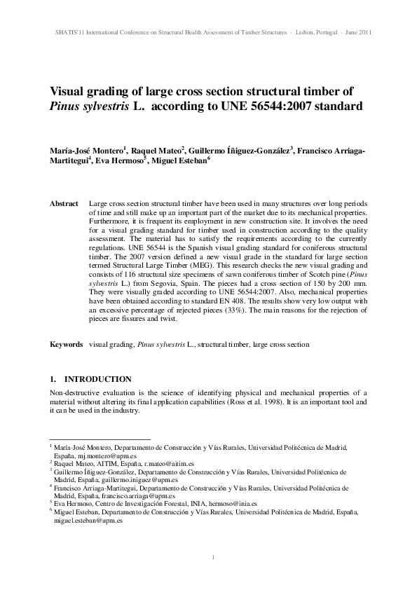(PDF) Visual grading of large cross section structural timber of Pinus ...