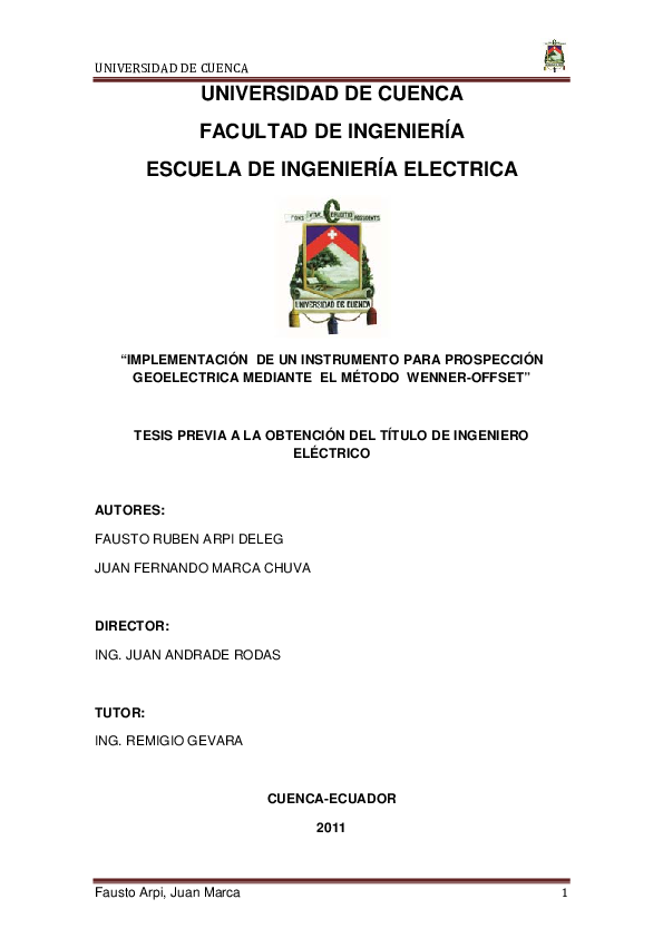 (PDF) Implementación de un instrumento para prospección geoeléctrica ...