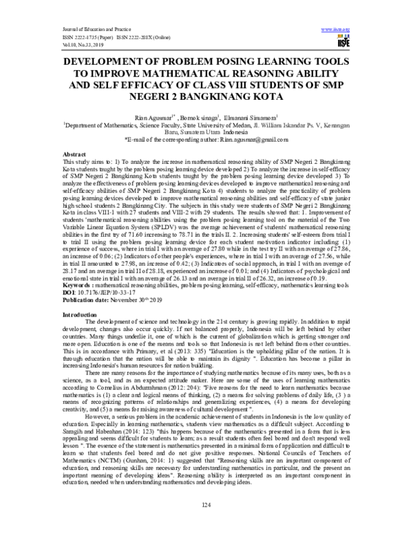 (PDF) Development of Problem Posing Learning Tools to Improve ...