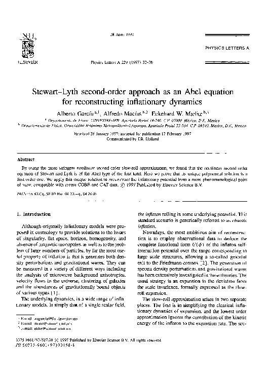 (PDF) Stewart-Lyth second-order approach as an Abel equation for ...