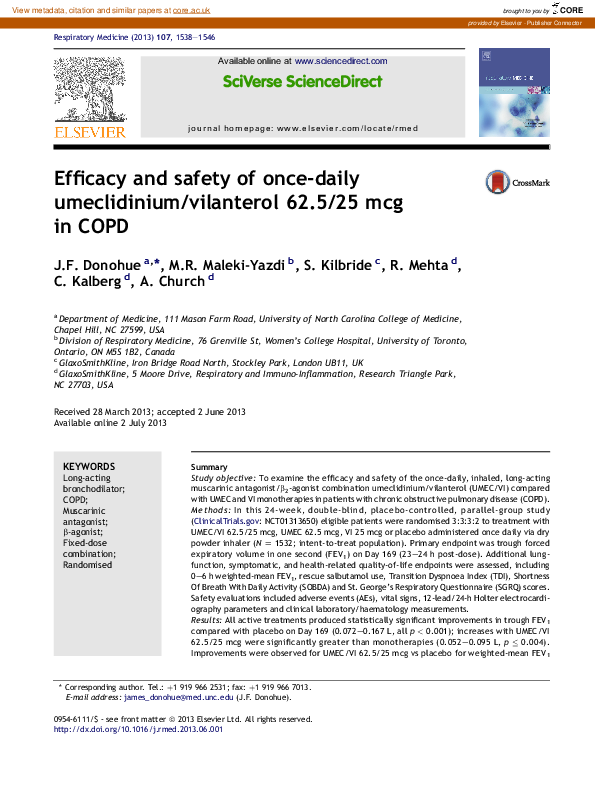 (PDF) Efficacy and safety of once-daily umeclidinium/vilanterol 62.5/25 ...