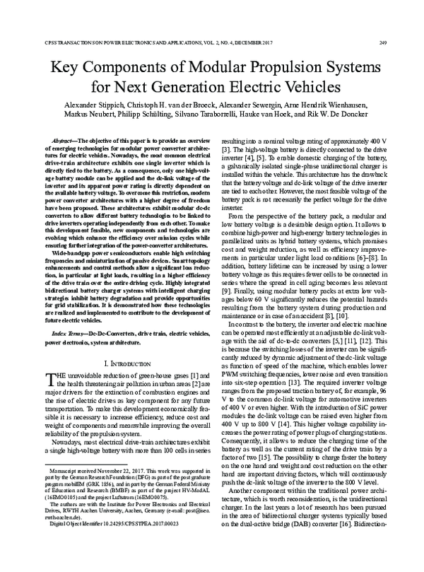 (PDF) Key Components of Modular Propulsion Systems for Next Generation ...