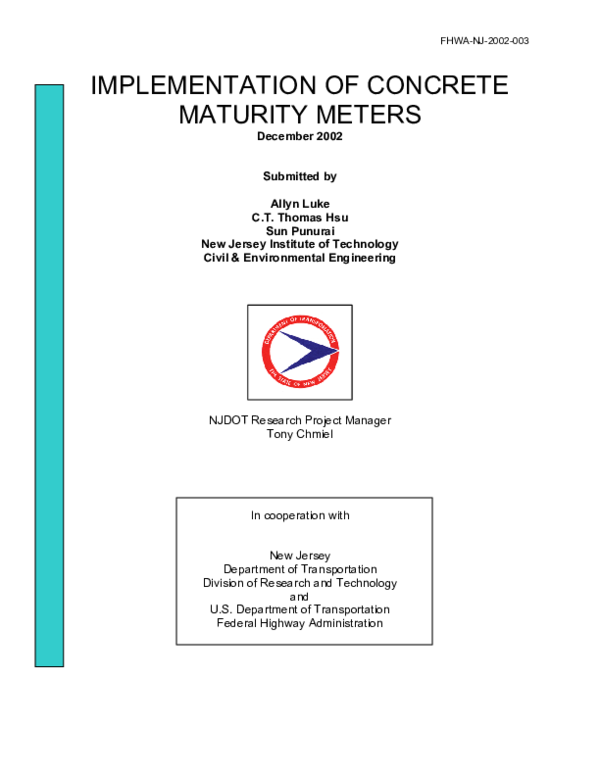 (PDF) Implementation of Concrete Maturity Meters | Allyn Luke ...