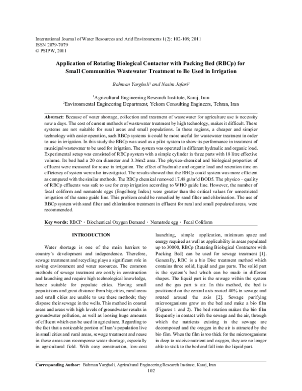 (PDF) Application of Rotating Biological Contactor with Packing Bed ...