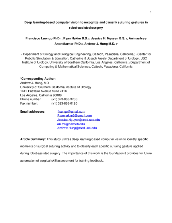 (PDF) Deep learning-based computer vision to recognize and classify ...