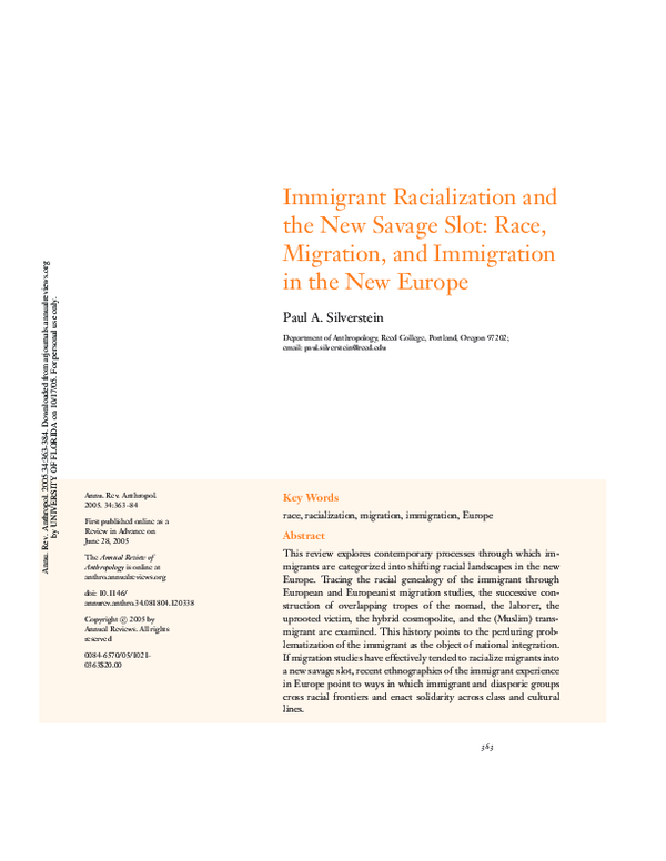 (PDF) IMMIGRANT RACIALIZATION AND THE NEW SAVAGE SLOT: Race, Migration ...