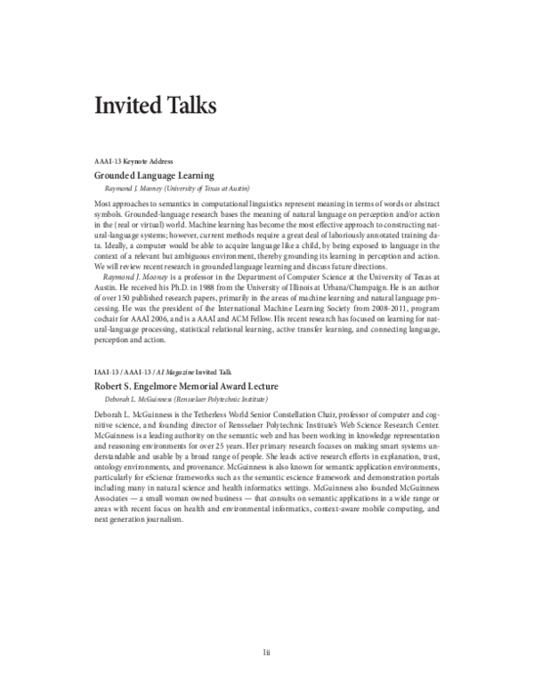 (PDF) Invited Talks