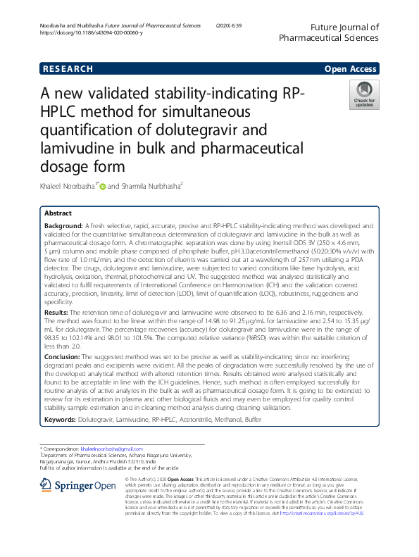 (PDF) A new validated stability-indicating RP-HPLC method for simultaneous quantification of ...