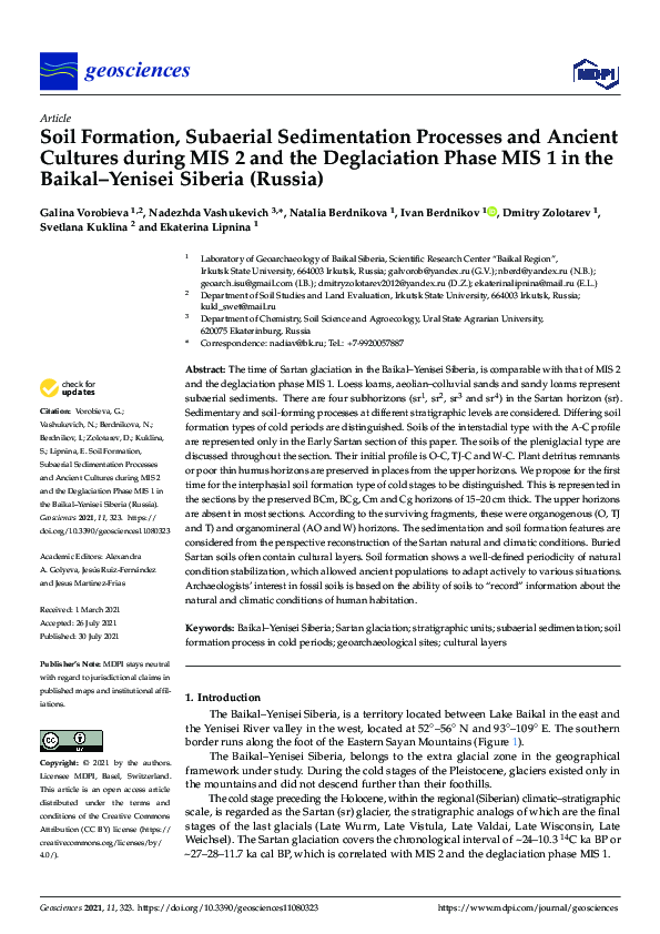 (PDF) Soil Formation, Subaerial Sedimentation Processes and Ancient ...